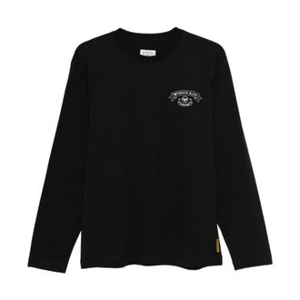 Emporio Armani Homme, Sweatshirts et sweats &agrave; capuche, Noir, Taille: 3XL T-shirt &agrave; Manches Longues avec Logo &Eacute;cusson