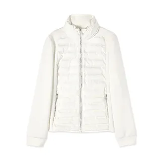Oltre Femme, Vestes, Blanc, Taille: 42 FR Veste matelass&eacute;e l&eacute;g&egrave;re avec manches en n&eacute;opr&egrave;ne