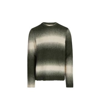 Sams&oslash;e & Sams&oslash;e Pull col rond &agrave; rayures en laine m&eacute;lang&eacute;e