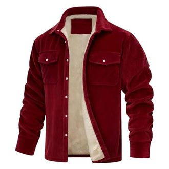 Generic Veste dhiver chaude doubl&eacute;e en polaire pour homme, veste de mi-saison, manteau dext&eacute;rieur en coton, manteau uni avec poches, vestes dhiver pour homme,