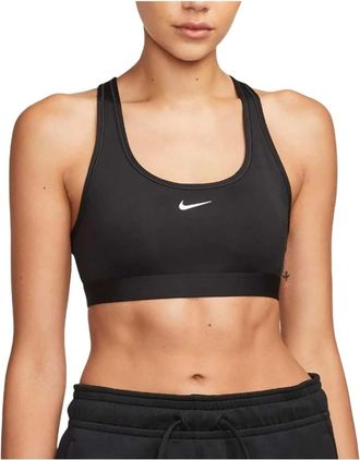 Nike Femme, Sport, Noir, Taille: 40 FR Soutien-gorge de sport Swoosh &agrave; maintien l&eacute;ger