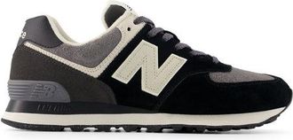 New Balance Unisex 574 in Schwarz/Beige, Wildleder/Mesh, Größe 38.5
