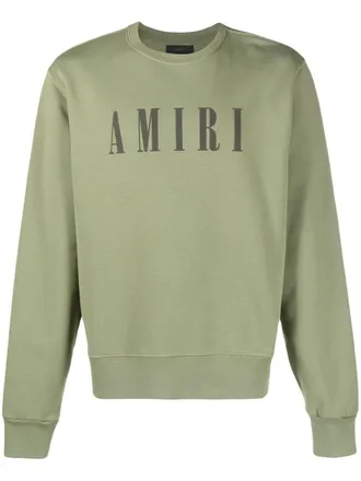 Amiri Sweatshirt mit Logo-Print - Gr&uuml;n