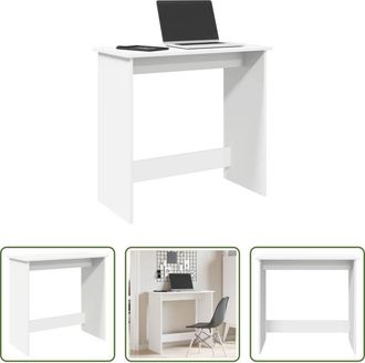 vidaXL Schreibtisch Wei&szlig; - Schreibtisch Wei&szlig; 80&times;40&times;75 cm Holzwerkstoff