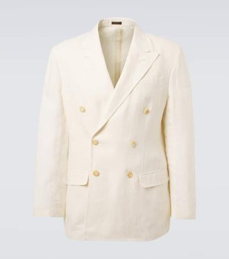 Rubinacci Blazer en lin croisé