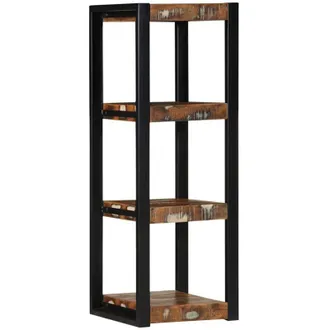 vidaXL Vidaxl - tag&egrave;re murale multicolore 35x35x100cm bois massif r&eacute;cup&eacute;ration