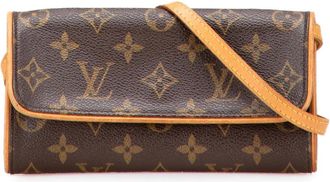 Louis Vuitton Hobo Bags - Monogram Pochette Twin PM - Gr. unisize - in Braun - für Damen