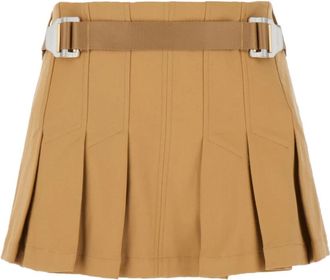 Dion Lee Femme, Jupes, Brun, Taille: 34 FR Safety Slider Pleat Mini Skirt