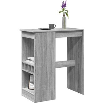 vidaXL Table de bar avec &eacute;tag&egrave;res sonoma gris bois ding&eacute;nierie Vidaxl