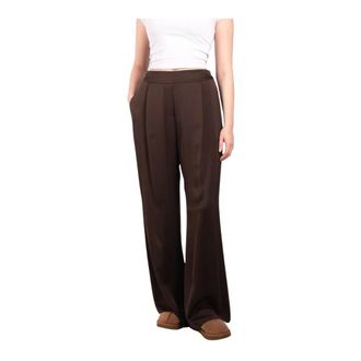 Daniele Fiesoli Femme, Pantalons, Brun, Taille: 40 FR Viscose Wide Pantalons DD 3265