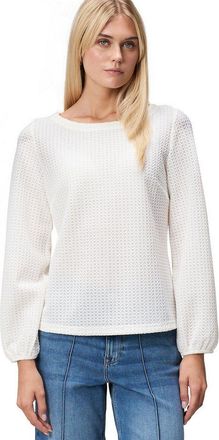 Zero Kurzarmshirt Damen Strukturshirt mit Rundausschnitt (1-tlg) Plain/ohne Details