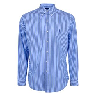 Polo Ralph Lauren Homme, Chemises, Bleu, Taille: 2XL Long Sleeves Sport Stripes Shirt