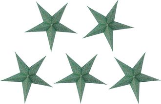 Guru Shop 5 STK. Papier Ministern F&uuml;r Lichterkette, 20 cm, Faltbar, 5er Set - Design 16