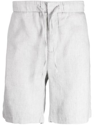 Frescobol Carioca short Felipe en lin m&eacute;lang&eacute; - Gris