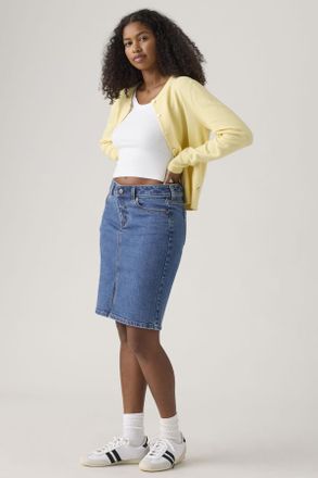 Levi's Jupe Mi Longue Low - Femme - Bleu / Mosey Mid Stone - 23