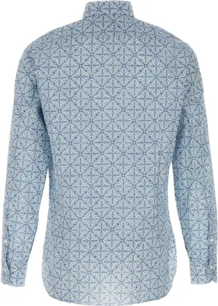 Barba Vintage Floral Print Shirt - Blue