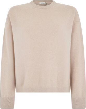 Max Mara Femme, Pulls, Beige, Taille: 38 FR Nebbie Crewneck Sweater