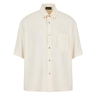 Emporio Armani EA7 - Hemd f&uuml;r Herren, leger, kurz&auml;rmlig (Cremefarbe)