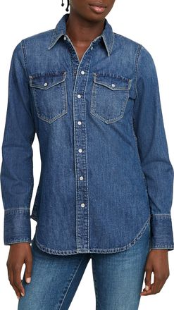 G-Star Damen Slim Western Hemd, Blau (Faded Noosa Blue D24343-D252-G310), XS