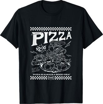 Teenage Mutant Ninja Turtles Pizza Time Retro Diner Menu T-Shirt