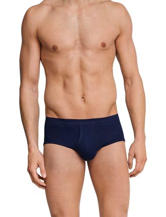 Schiesser Herren Sportslip Mit Eingriff - Original Feinripp Slip, Navy_005128, XXL EU