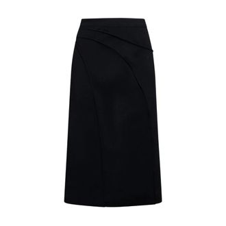 Silvian Heach Midi-Rock mit asymmetrischem Schnitt - - Skirts - Damen - Schwarzk - 2XS