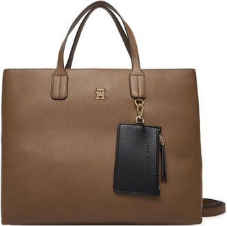 Tommy Hilfiger Handtasche Th Icon Satchel AW0AW18122 Braun