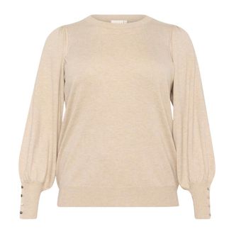Kaffe Curve Pull Kcluela - Femme - Pulls - Beige - Taille: 42 FR
