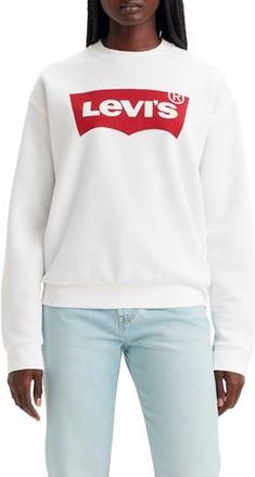 Levi's Maillot de survêtement, Everyday Crew Core Batwing White+, L Femme