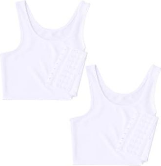 Generic Autre col d&eacute;quipe confortable et confortable... d&eacute;bardeur, chemisier de compression de poitrine pour femme, Blanc., XL