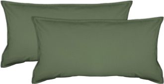 jilda-tex Bio-Bettwäsche Stone-Washed Renforce Lissabon 100% Bio-Baumwolle Knitterlook Stehsaum Bügelfrei Uni Leinen-Optik Bügelfrei GOTS Made in Green (Salbeig