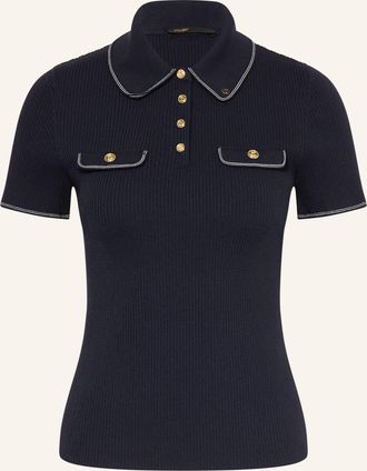 Maje Strick-Poloshirt blau