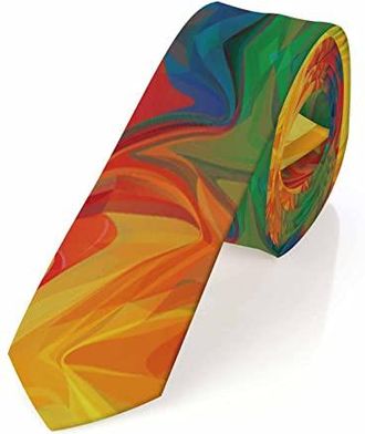 Generic Motif Jaune, Orange Et Vert Cravates Hommes Élégante Cravate Homme Décontractée Cravate Pour Femmes Entreprise Célébrations