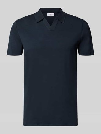 Lindbergh Slim Fit Poloshirt mit V-Ausschnitt