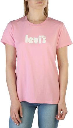 Levi's Damen The Perfect Tee T-Shirt,Poster Logo Prism Pink,XS