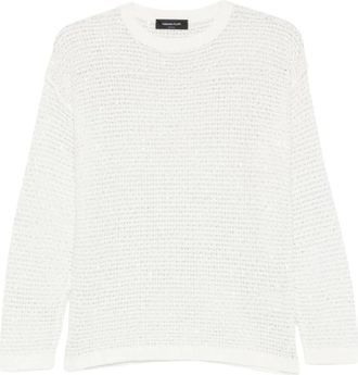 Fabiana Filippi Femme, Pulls, Blanc, Taille: 42 FR Pull ras du cou