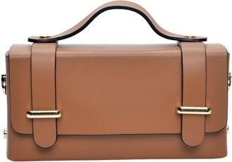 Isabella Rhea Braun Rindsledertasche