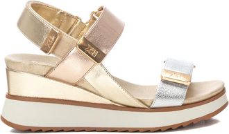 Xti Sandalen Damen Gold - Bequeme und vielseitige Schuhe - Casual Mode - Modell 14388201 (Gr&ouml;&szlig;e 38)