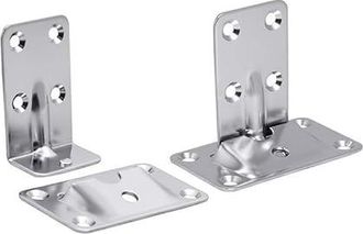 Generic 1 paire de supports de table robustes en acier inoxydable de qualit&eacute; marine pour un support de bureau s&eacute;curis&eacute; et amovible sur les bateaux et v&eacute;hicule