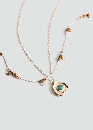 Mango Doppelte Kombi-Halskette gold - Damen - Einheitsgr&ouml;&szlig;e - MANGO