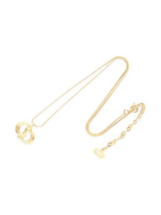 Dior collier &agrave; pendentif logo pre-owned (ann&eacute;es 2010)