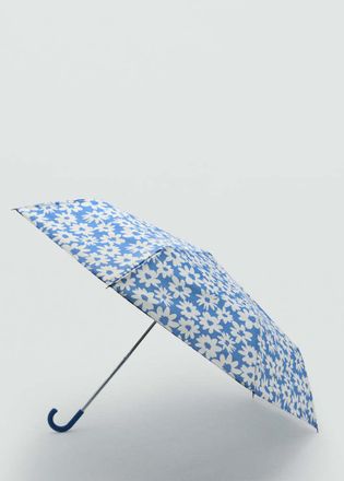 Mango Parapluie imprim&eacute; &agrave; fleurs bleu - Femme - Taille unique - MANGO