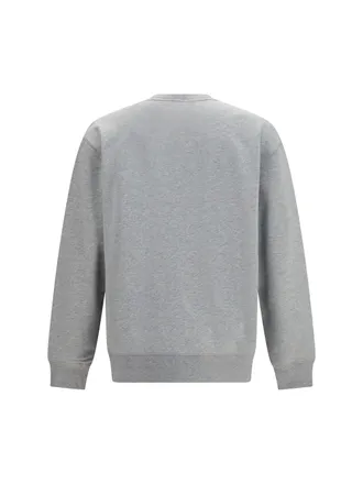 Balmain Mens Embroidered Logo Crewneck Sweatshirt Gris Chin&eacute;-Gris Chin&eacute; Cotton; Elastane Sweatshirts Chin&eacute;/gris Sweater