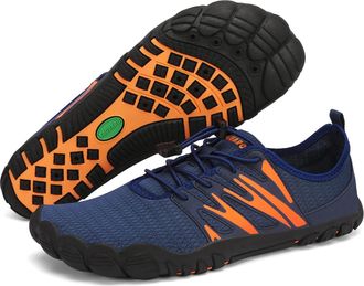 Saguaro Barfu&szlig;schuhe Herren Schnell Trocknend Wasserschuhe Leicht Atmungsaktive Badeschuhe M&auml;nner rutschfest Barfussschuhe, Blau, 48 EU
