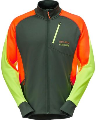 Parforce Powerstretch-Fleecejacke Hatz-Watz Oliv/Signalorange/Signalgelb XXL