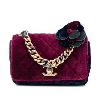Chanel Pre-owned Quilted Velvet Satchel - - Pre-owned - Damen - Rot - ONE SIZE