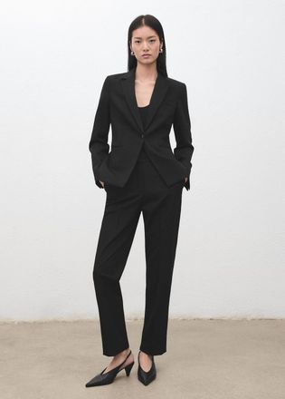 Mango Blazer costume cintr&eacute; noir - Femme - 34 - MANGO