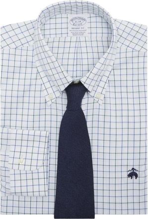 Brooks Brothers Chemise habill&eacute;e Regular Fit infroissable &agrave; boutonnage ventral - Homme - Chemises - Multicolore - Taille: XS