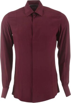 Dolce & Gabbana Homme, Chemises, Rouge, Taille: S Gold Fit Long Sleeve Shirt