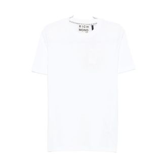 John Richmond Homme, Tops, Blanc, Taille: M Silkom T-Shirt